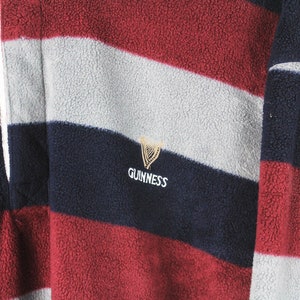 Vintage GUINNESS Fleece Rugby Shirt Size 4XL Men's Red Gray Small Logo ...