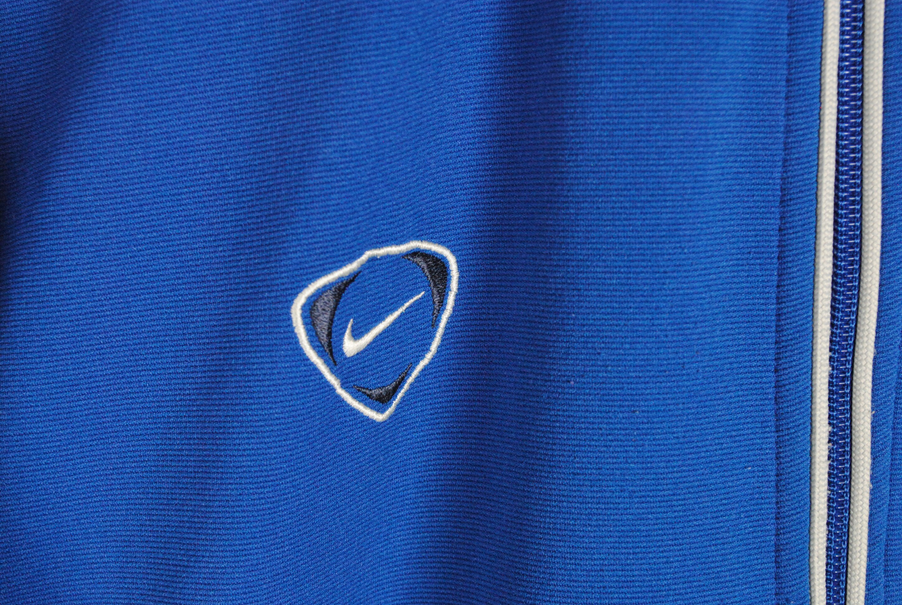 Vintage NIKE Team authentic track jacket Size L blue rare | Etsy