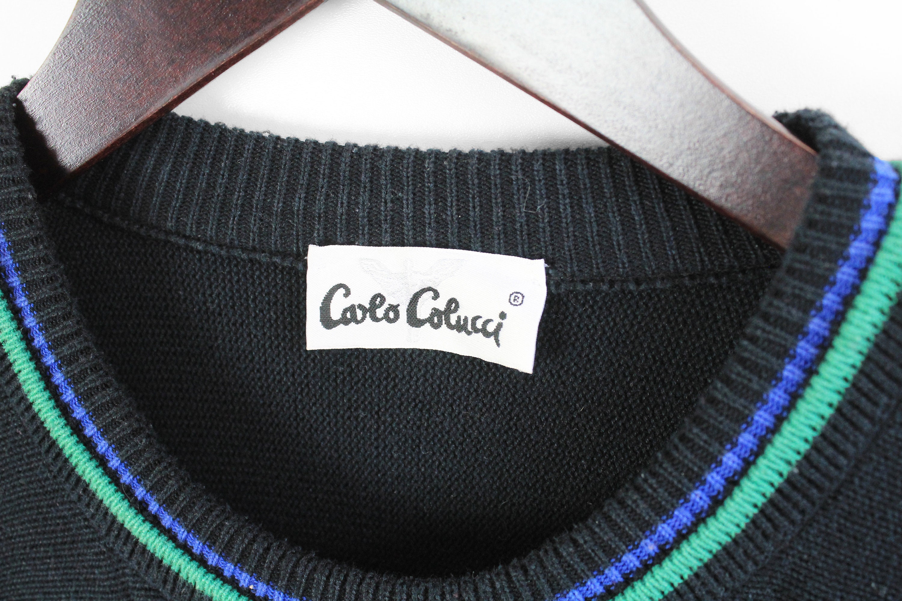 Vintage CARLO COLUCCI Authentic Sweater Knit Wear Knitted Size 52 Rare ...
