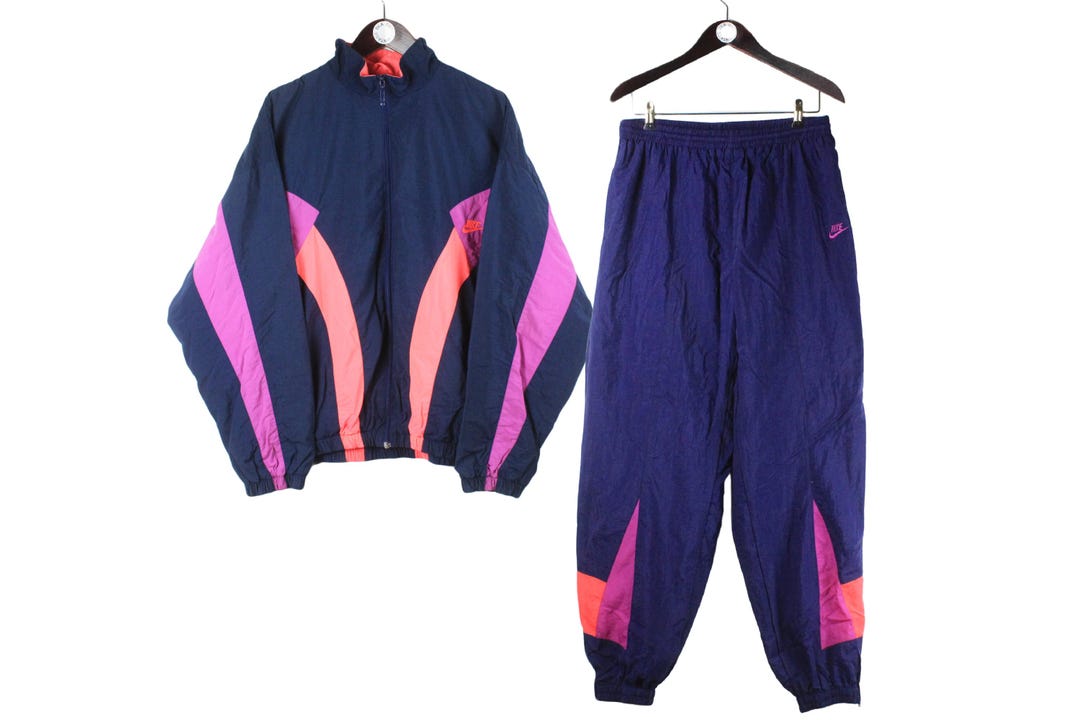 Vintage NIKE Tracksuit Size L Oversize Retro Clothing 90's Sport Suit ...