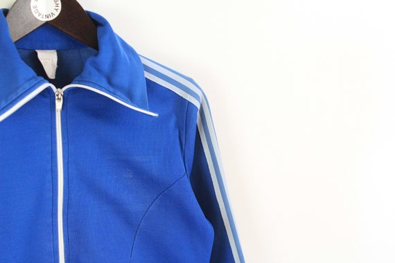 vintage ADIDAS classic blue logo Track Jacket Size XX… - Gem