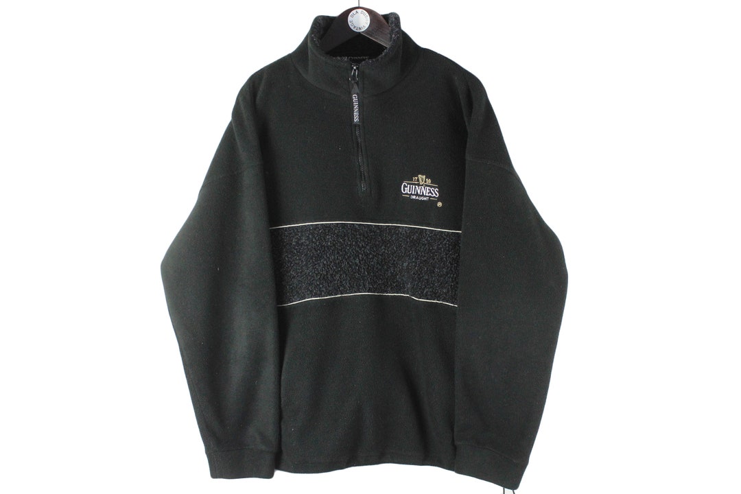Vintage GUINNESS Fleece Sweater 1/4 Zip Size XXL Men's - Etsy