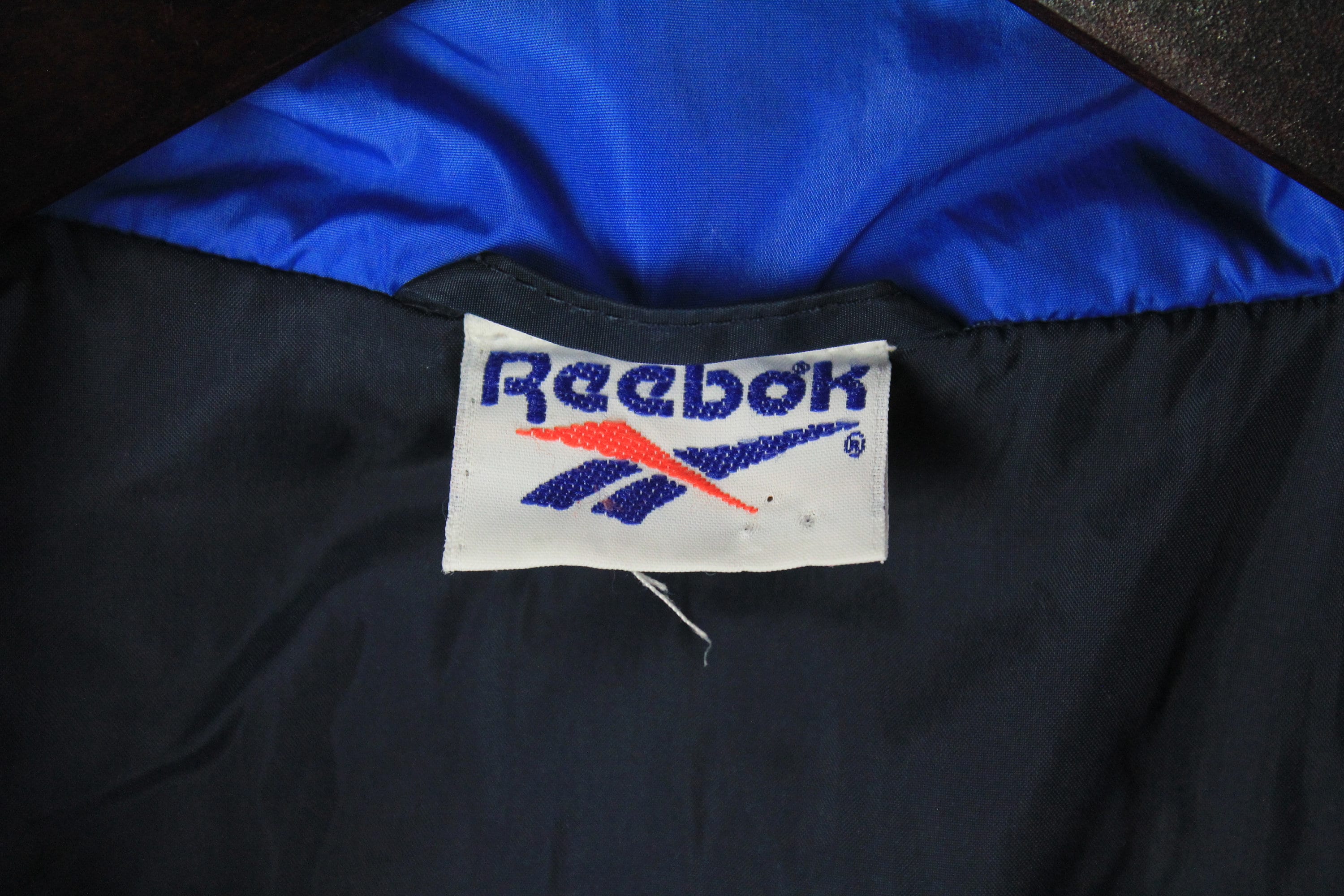 Vintage REEBOK Jacket Black Blue Size L/XL Men's Athletic | Etsy