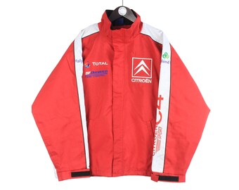 Vintage CITROEN Sport Jacket Authentic Size Men's L Rare Red Big Logo ...