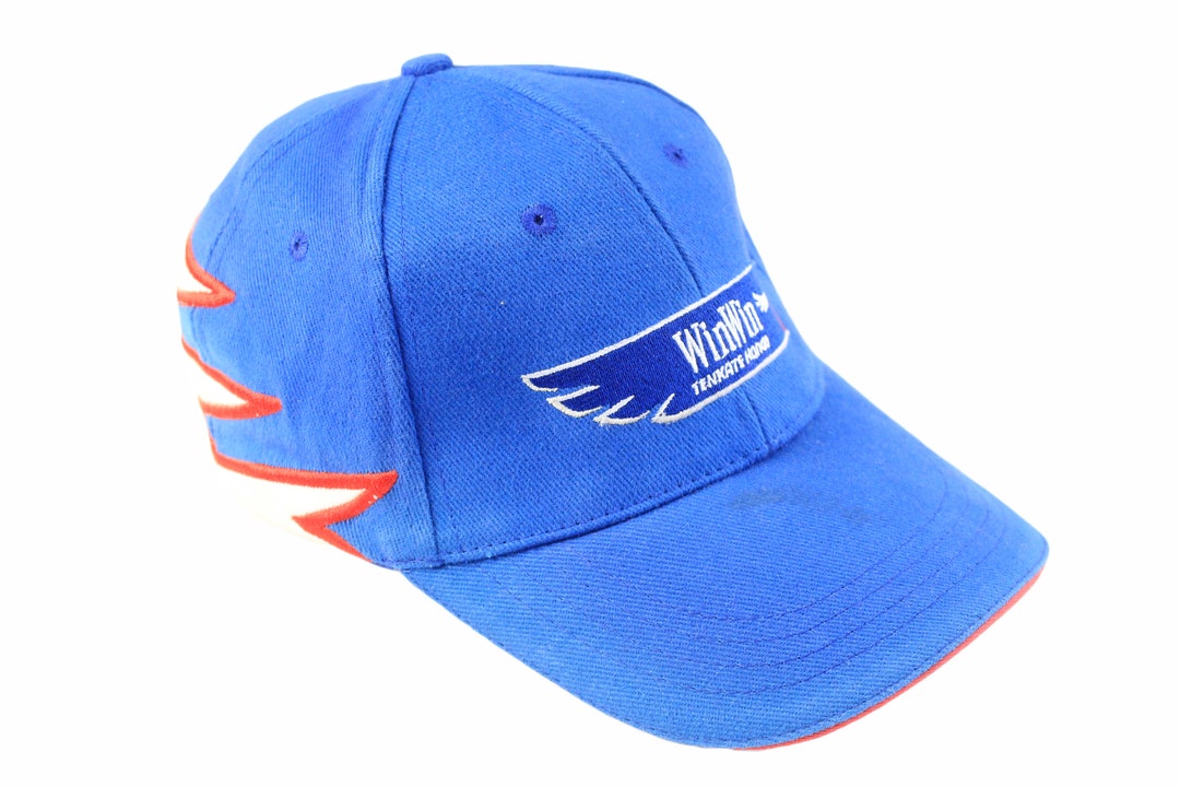 Vintage HONDA Tenkate Winwin Winston Team Cap Racing Blue Big Logo Hat ...