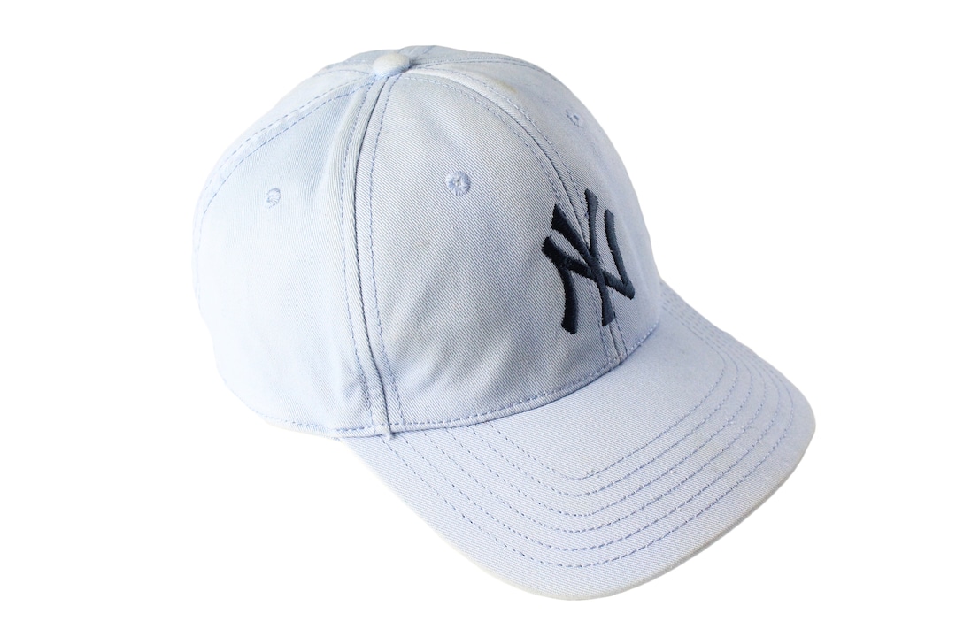 Vintage New York Cap Big Logo Hat MLB Team One Size Light Blue Retro ...