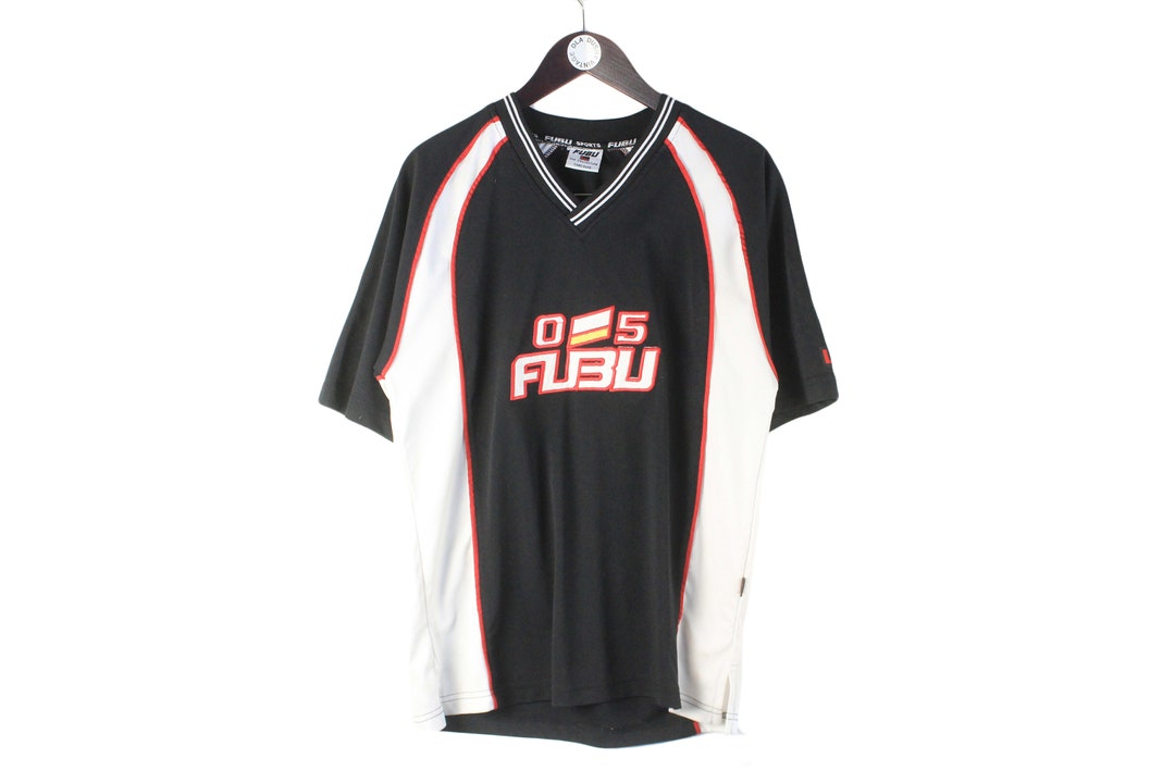 Vintage FUBU T-shirt Jersey Sport Big Logo Size M Men's Oversized Hip Hop Style Retro Rap Fresh ...