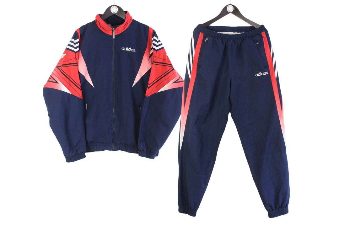 Vintage ADIDAS Tracksuit Size XL Men's Retro Sport Clothing Rave 90s ...