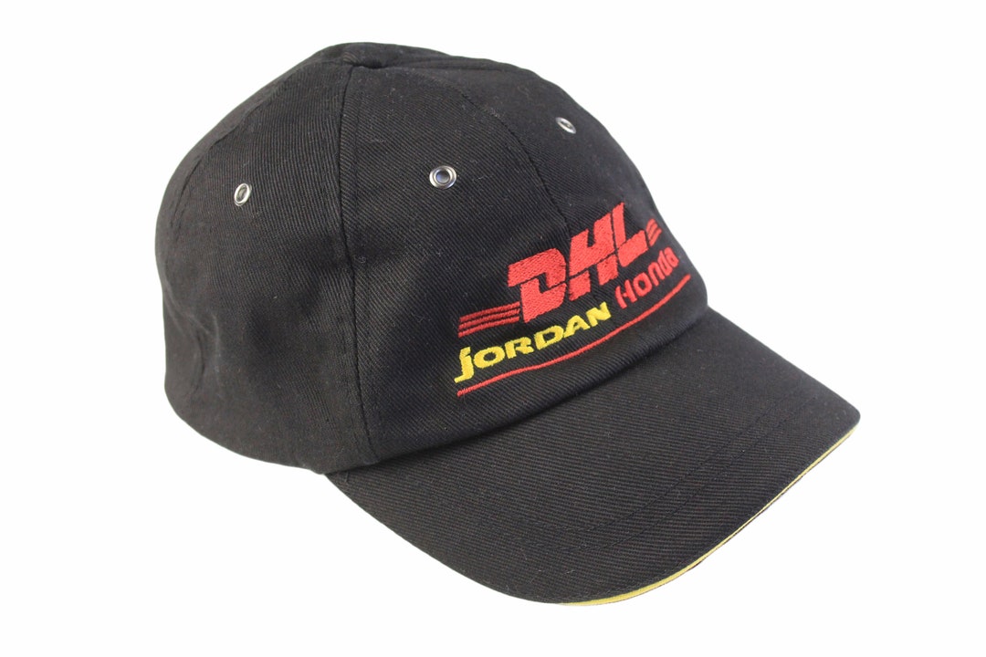 Vintage JORDAN F1 DHL Honda Racing F1 Team Cap One Size Black Big Logo ...