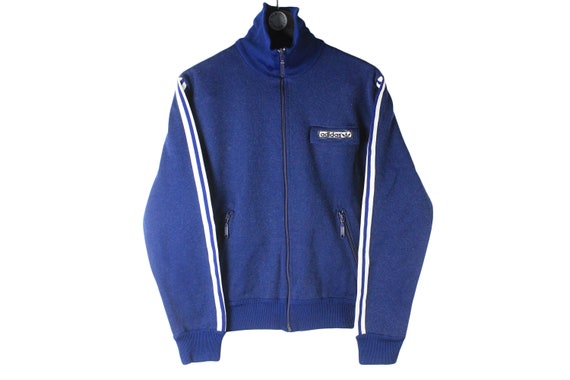 vintage ADIDAS Track Jacket classic blue small logo S… - Gem
