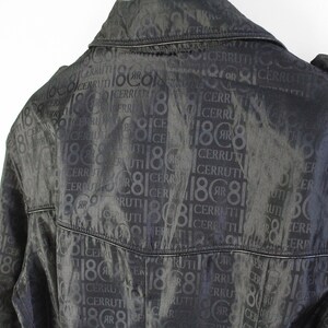 Vintage CERRUTI 1881 Monogram Authentic Women's Black Belt Trench Coat ...