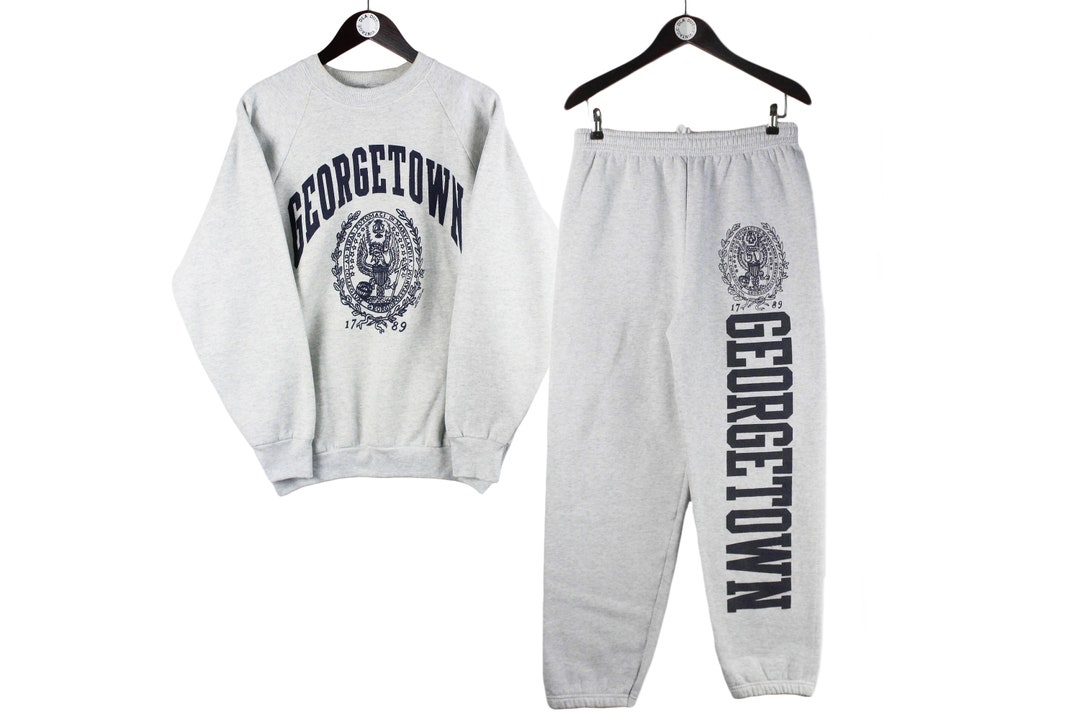 Vintage Georgetown University Sport Suit Sweatshirt Sweatpants ...