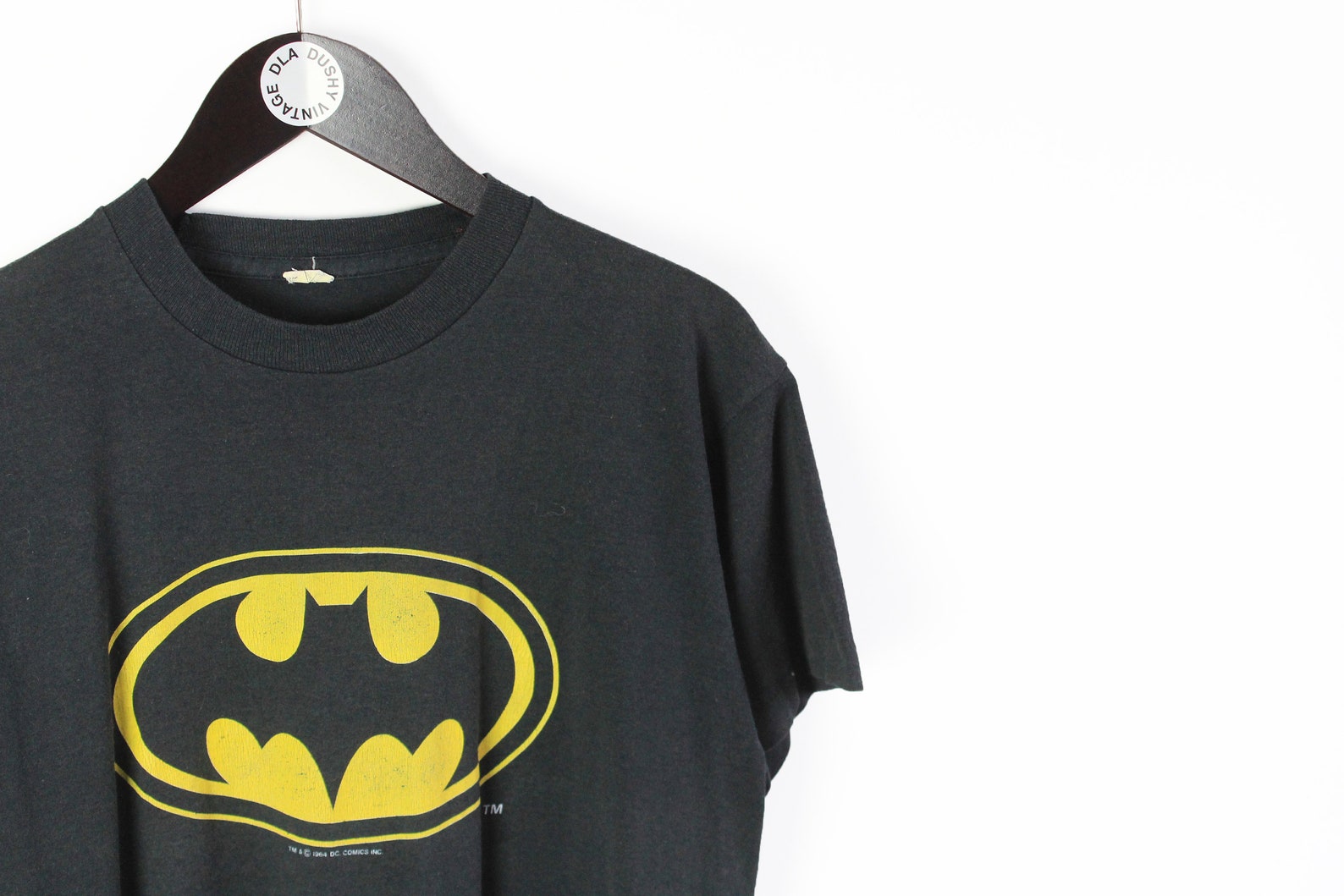 Vintage BATMAN T-shirt Black Yellow Authentic Wear Big Logo - Etsy
