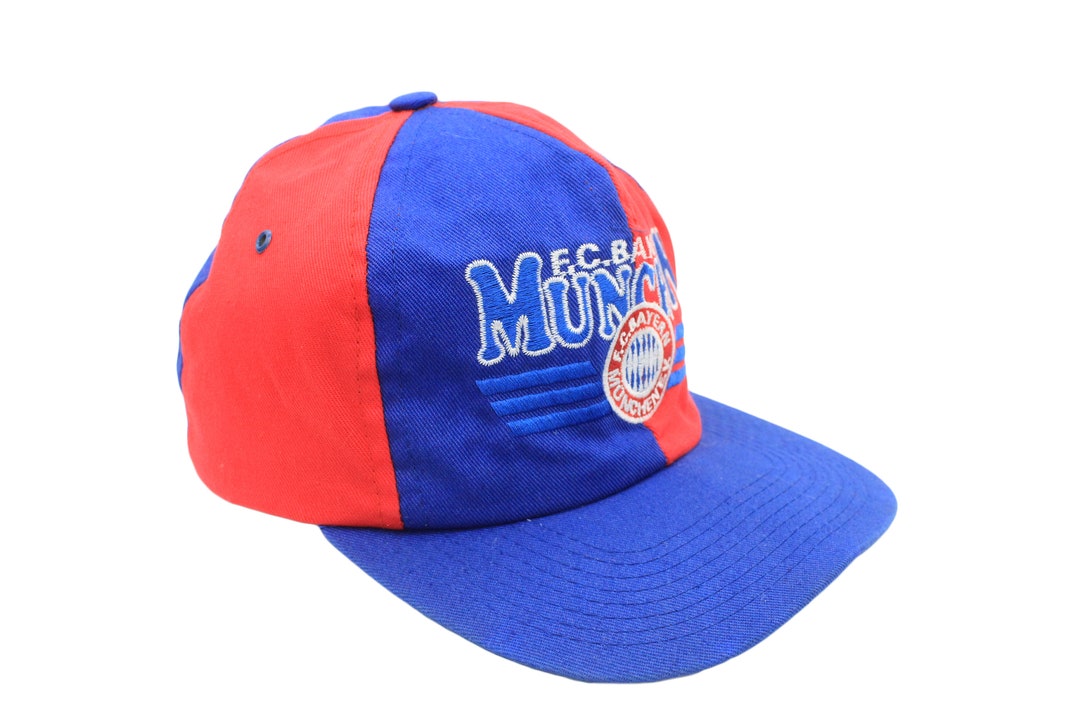 Vintage BAYERN MUNCHEN Cap Big Logo Red Blue Hat One Size Retro ...