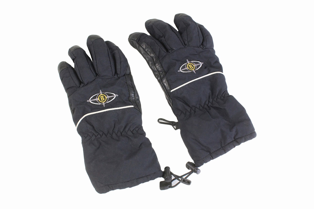 Vintage BOGNER Gloves Retro Winter Ski Hipster Casual Authentic Black ...