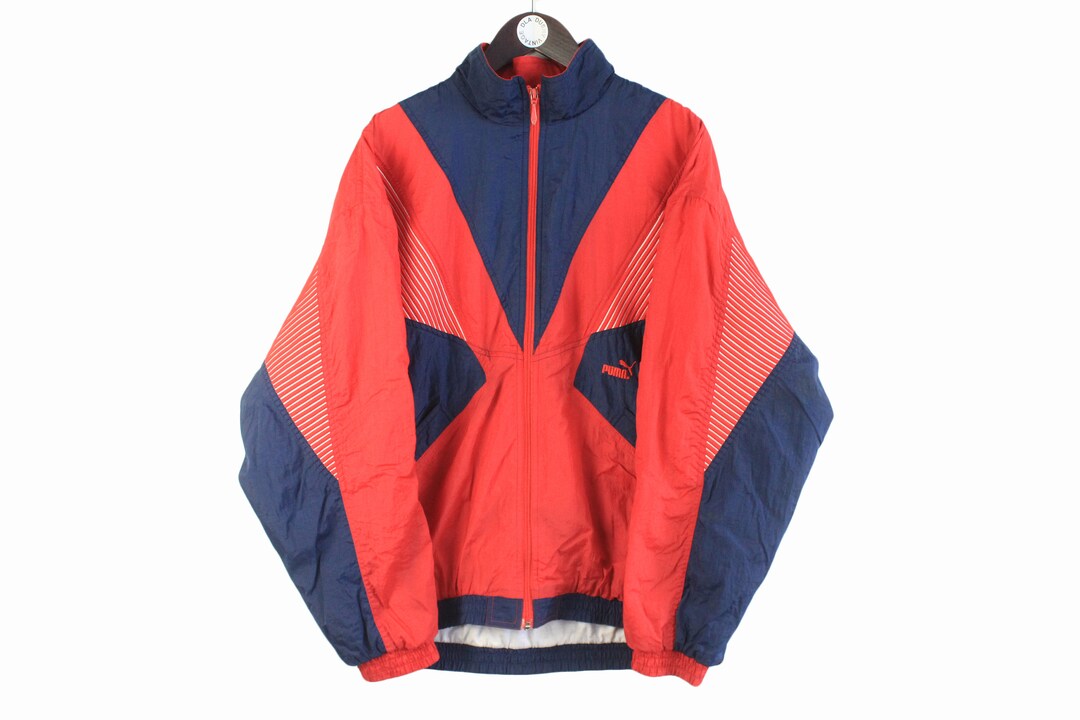 Vintage PUMA Track Jacket Size Men's XL Oversize Authentic Red Rare ...