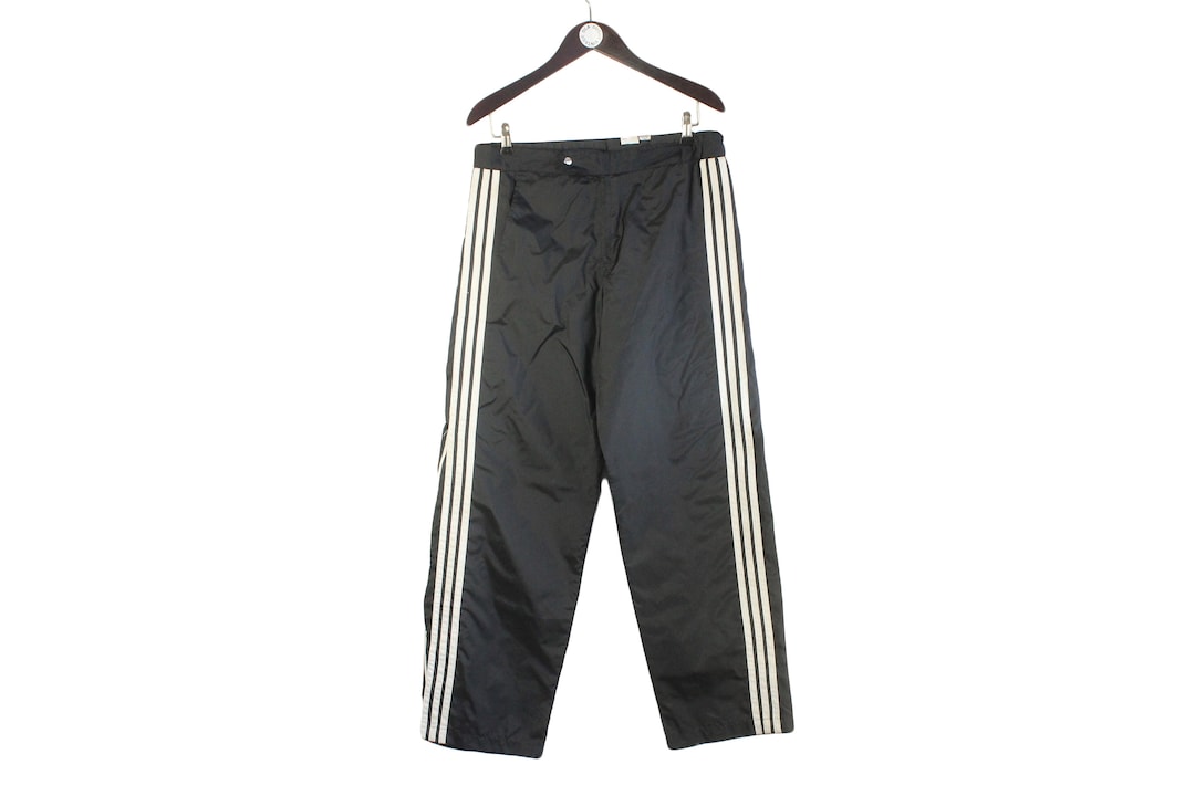 Vintage ADIDAS Track Pants Black Small Logo Size M Authentic Sport ...