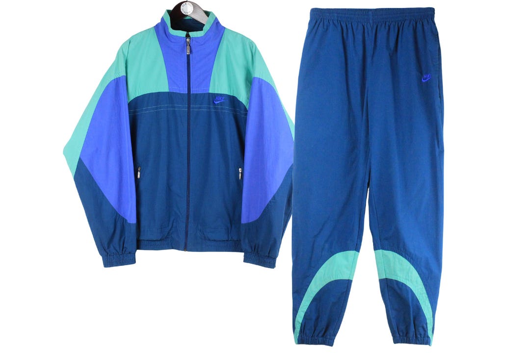 Vintage NIKE Tracksuit Size L Oversize Retro Clothing 90's Sport Suit ...