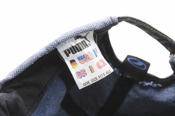 vintage PUMA cap blue gray athletic hat collection Bi… - Gem