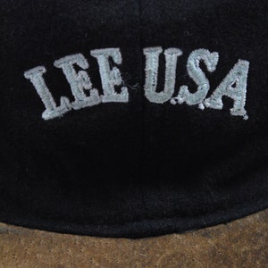 Vintage LEE USA Hat Big Logo Cap Hipster One Size Black Brown Retro ...