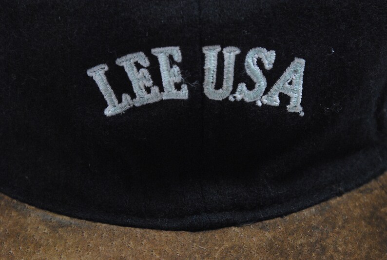 Vintage LEE USA Hat Big Logo Cap Hipster One Size Black Brown - Etsy