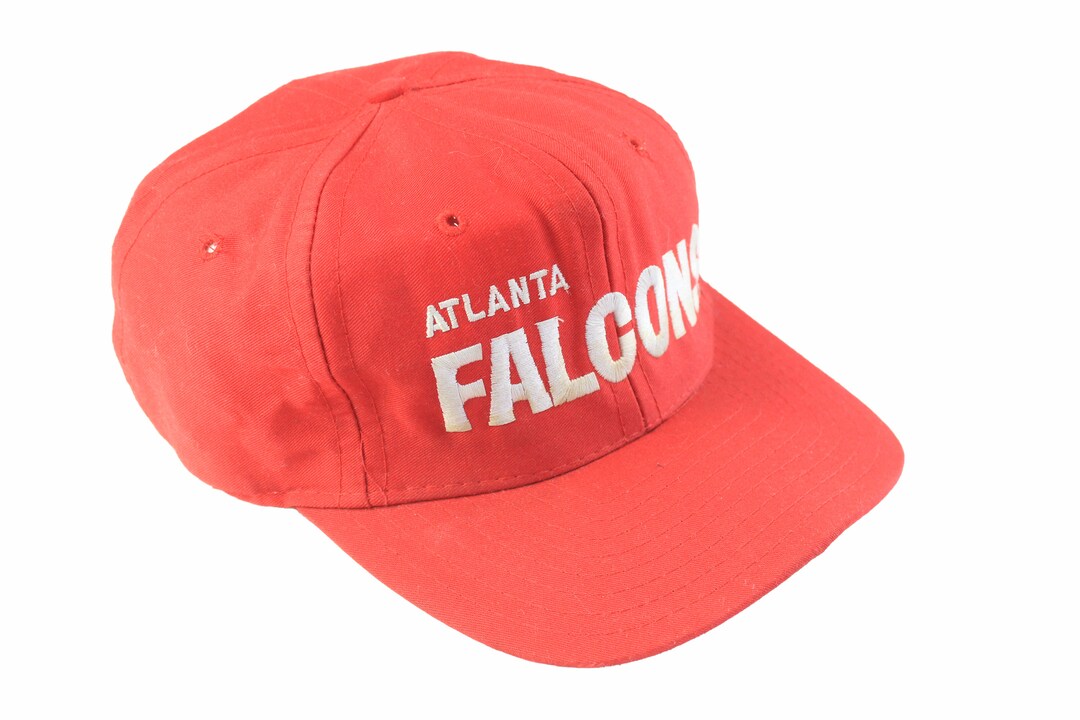 Vintage ATLANTA FALCONS Cap Big Logo Nfl Team One Size Red Hat Retro ...