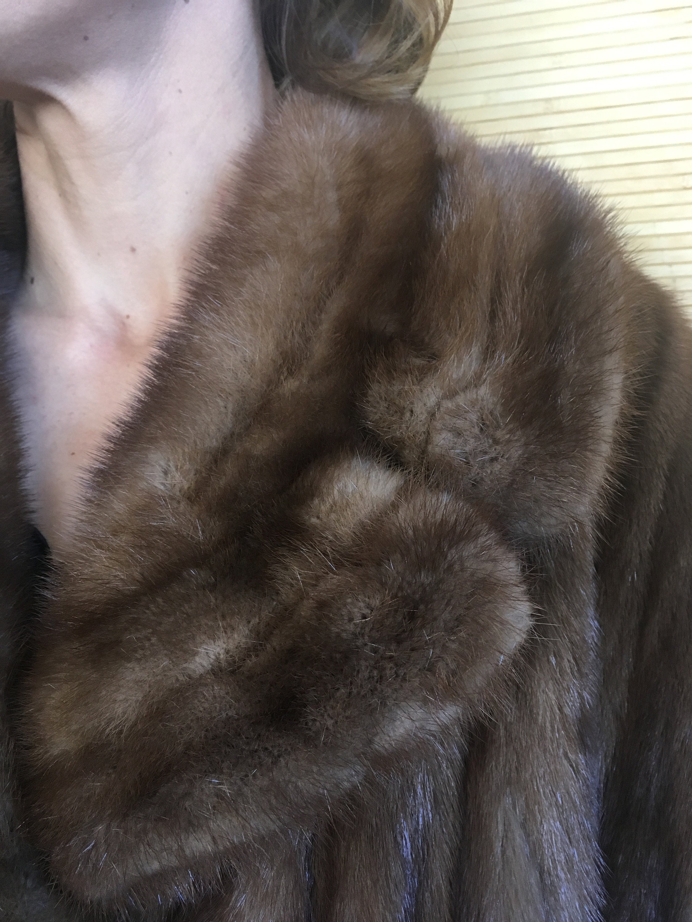 Fabulous Vintage Genuine Wild Female Mink Brown Long Length Fur Coat ...