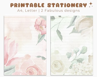 Shabby Chic Hummingbird Garden Printable Stationery Instant - Etsy