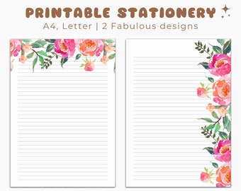 Printable Letter Writing Stationery Paper Watercolor Wren - Etsy