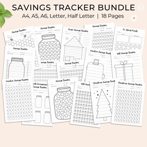 Savings Tracker Bundle Savings Tracker Printable Savings | Etsy