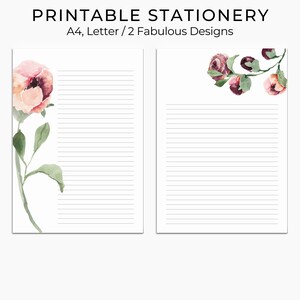 Writing Paper 8.5x11 Memo Sheet A4 Lined Unlined Note Boho Feathers ...