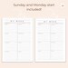 Week at a Glance Printable, Weekly Planner Undated, Week on Two Pages ...