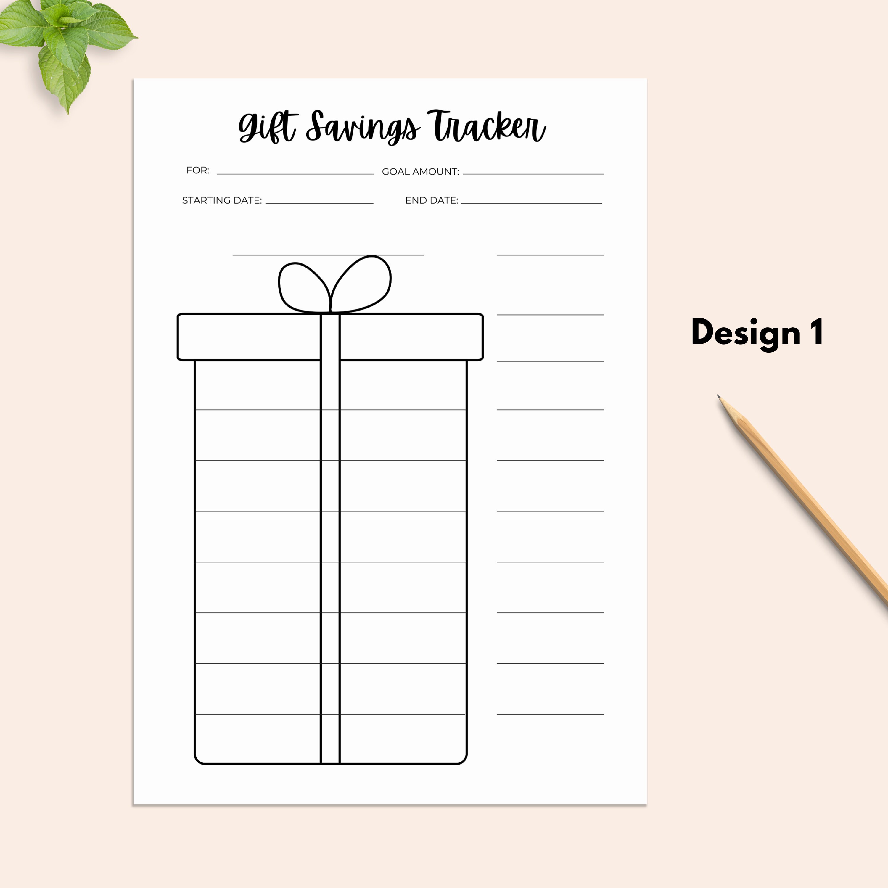 Gift Savings Tracker Printable Savings Challenge Money - Etsy Canada