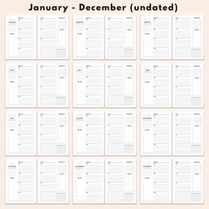 Weekly Planner Printable, Week at a Glance Printable, Weekly Planner ...