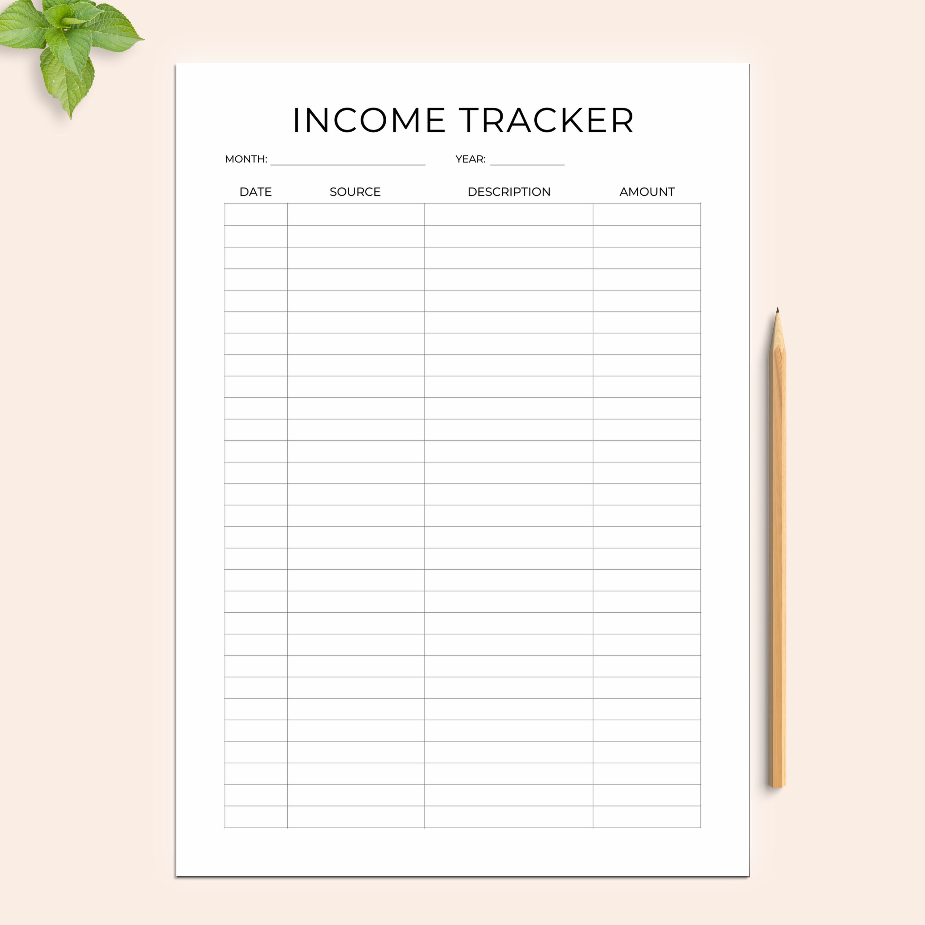 Income and Expense Tracker Printable Spending Tracker Income - Etsy