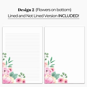 Printable Watercolor Floral Stationery Writing Paper | Etsy