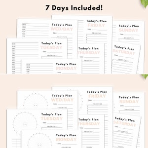 Daily Planner Printable Half Hour Daily Planner Day Planner - Etsy