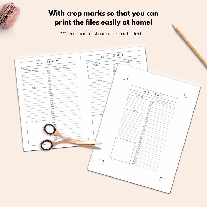 Daily Planner Printable Half Hour Daily Planner Day Planner - Etsy