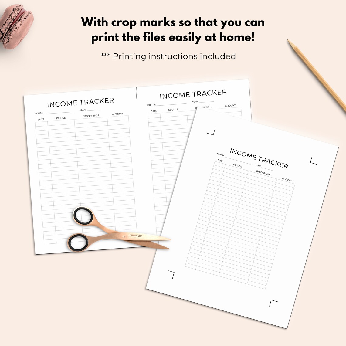 Income Tracker Printable Budget Planner Income Log Finance - Etsy