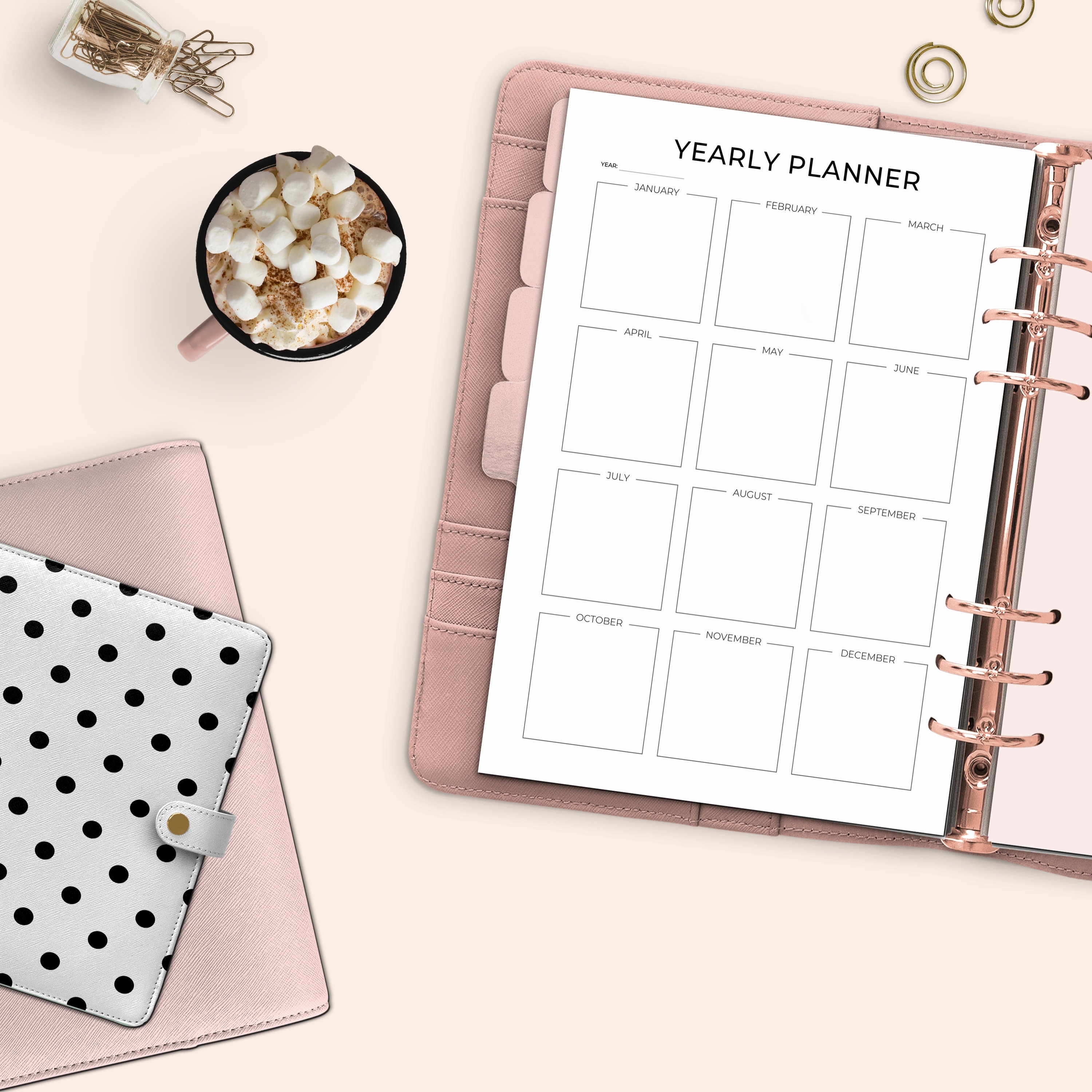 Year at a Glance Planner 2022 Yearly Overview Printable - Etsy