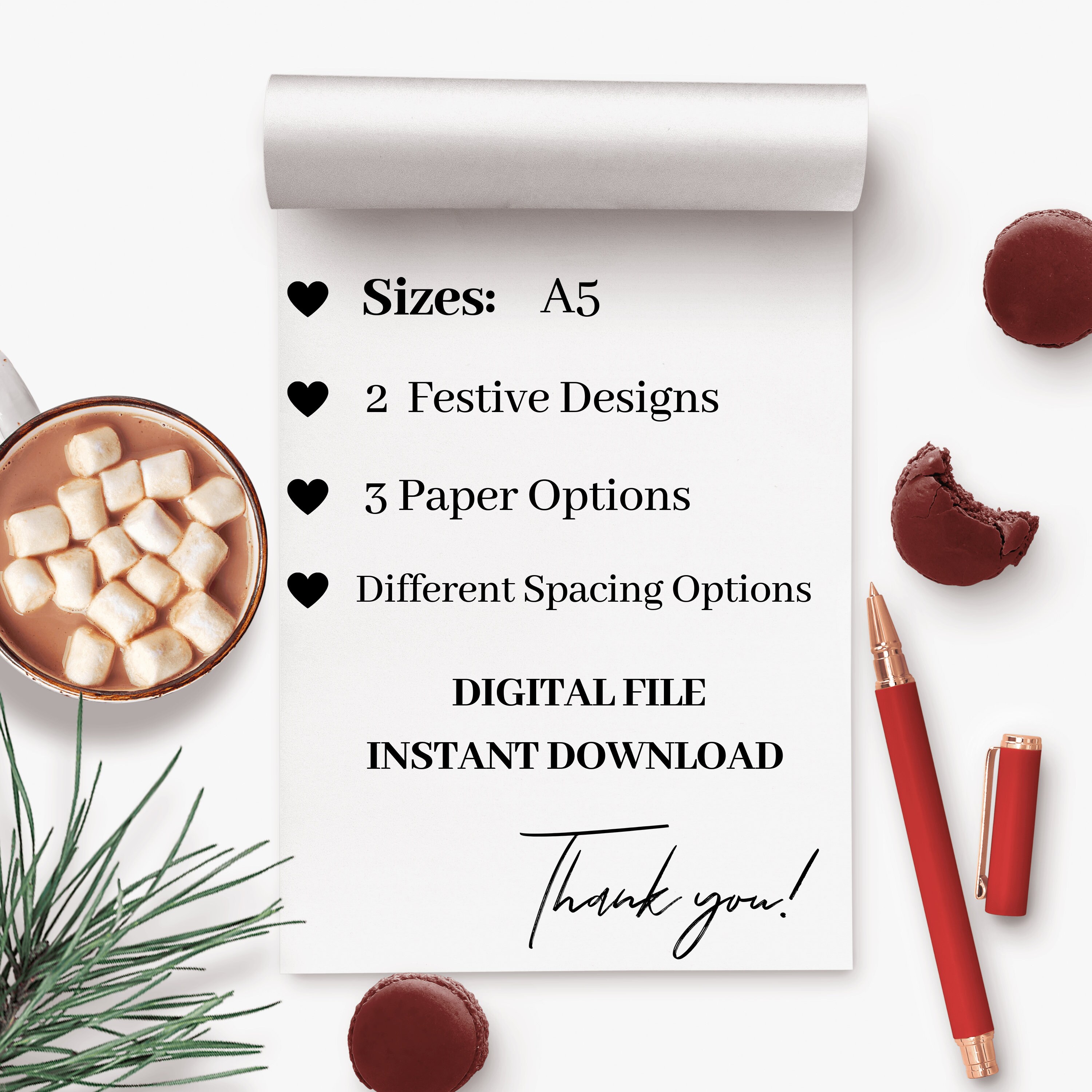 Christmas Planner Inserts Printable Notes Page Notes | Etsy