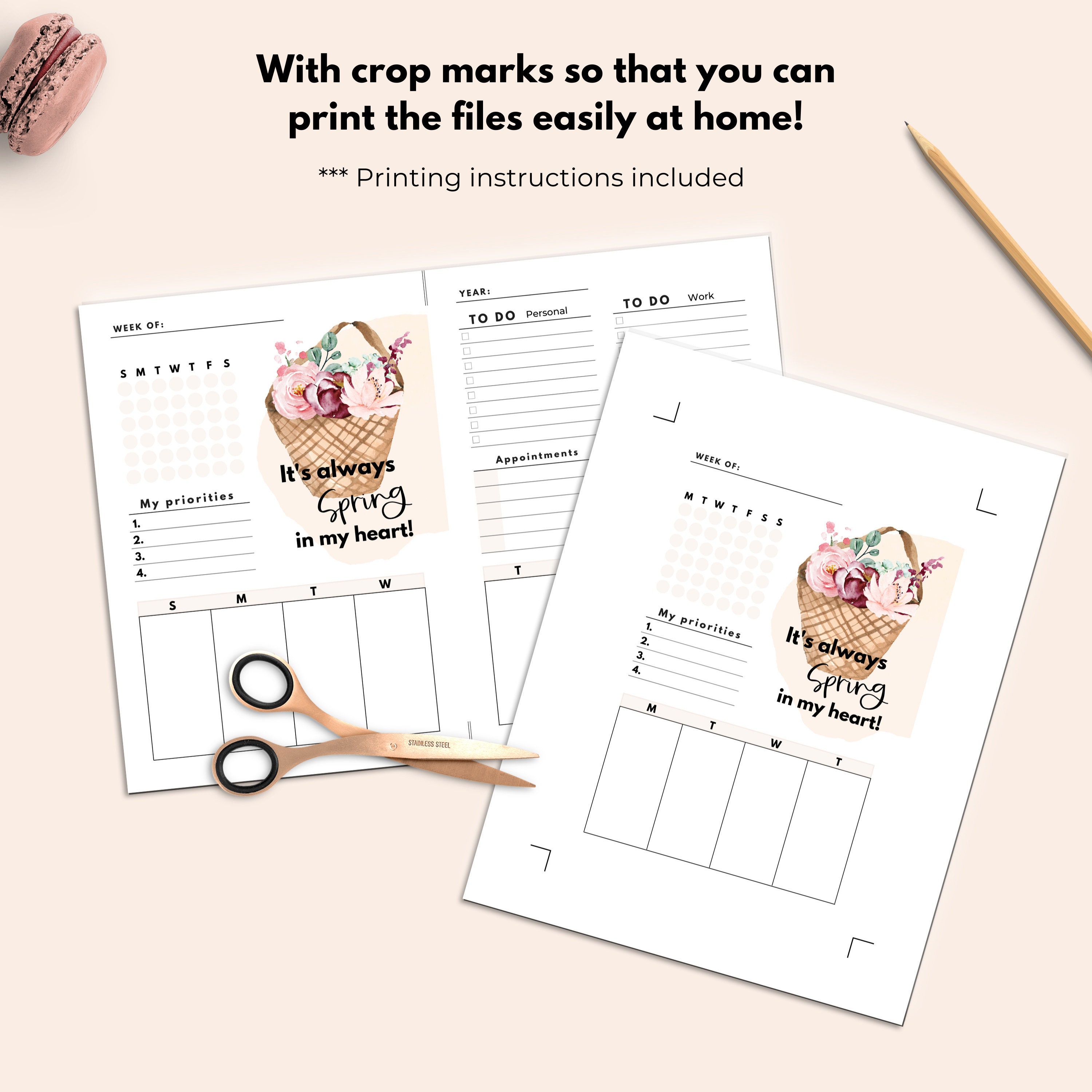 Weekly Planner Printable Week at a Glance Printable Weekly | Etsy