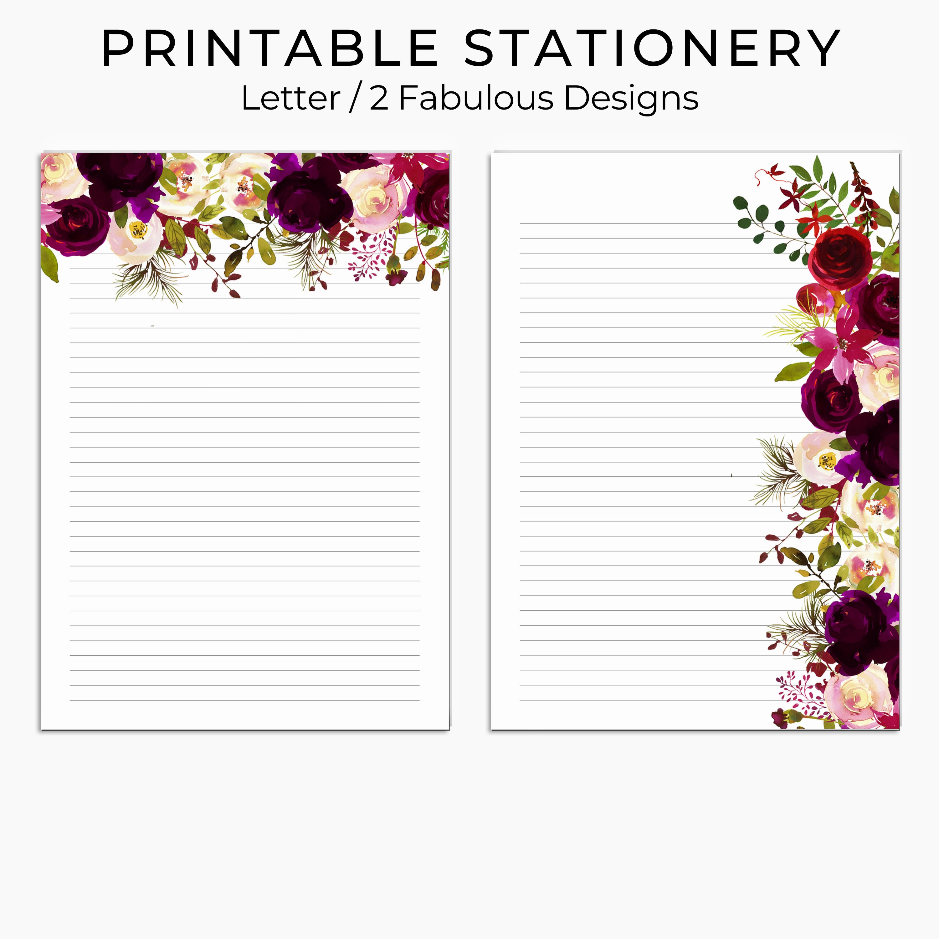 Paper & Party Supplies Printable Letter Writing Paper printable ...