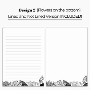 Black and White Printable Stationary Printable Writing Paper - Etsy
