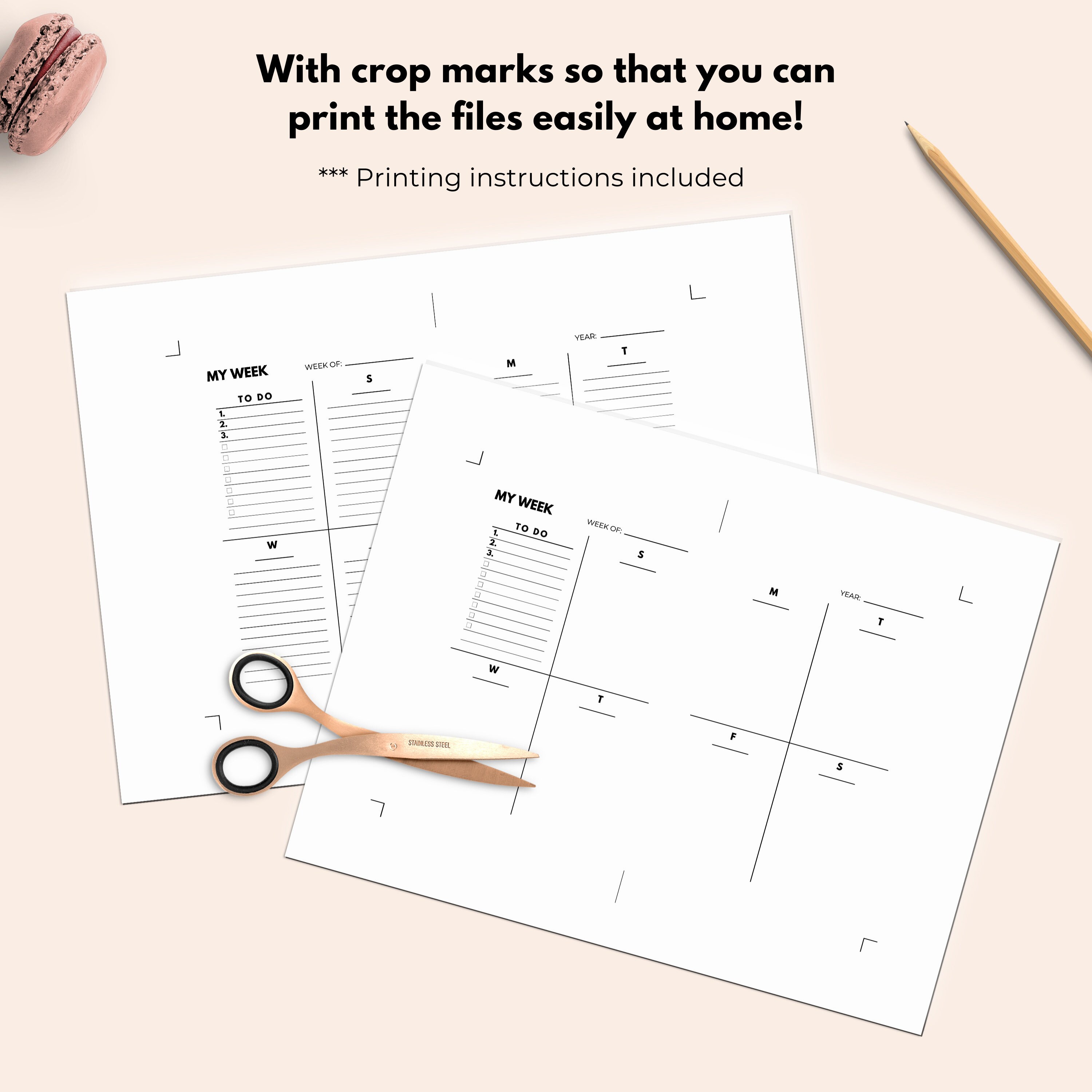 Weekly Planner Printable Week at a Glance Printable Weekly - Etsy