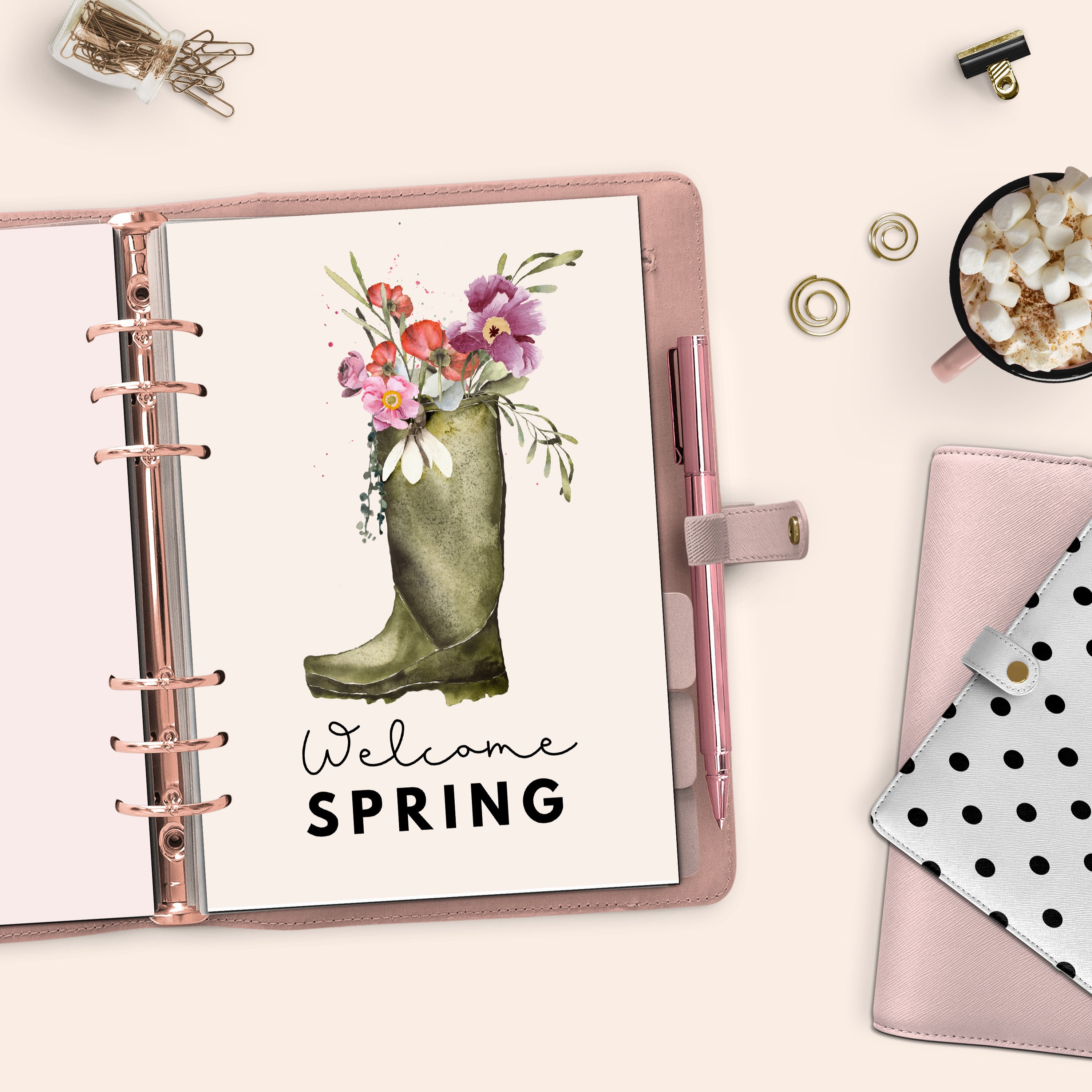 Printable Dashboard Floral Planner Cover Printable Floral - Etsy