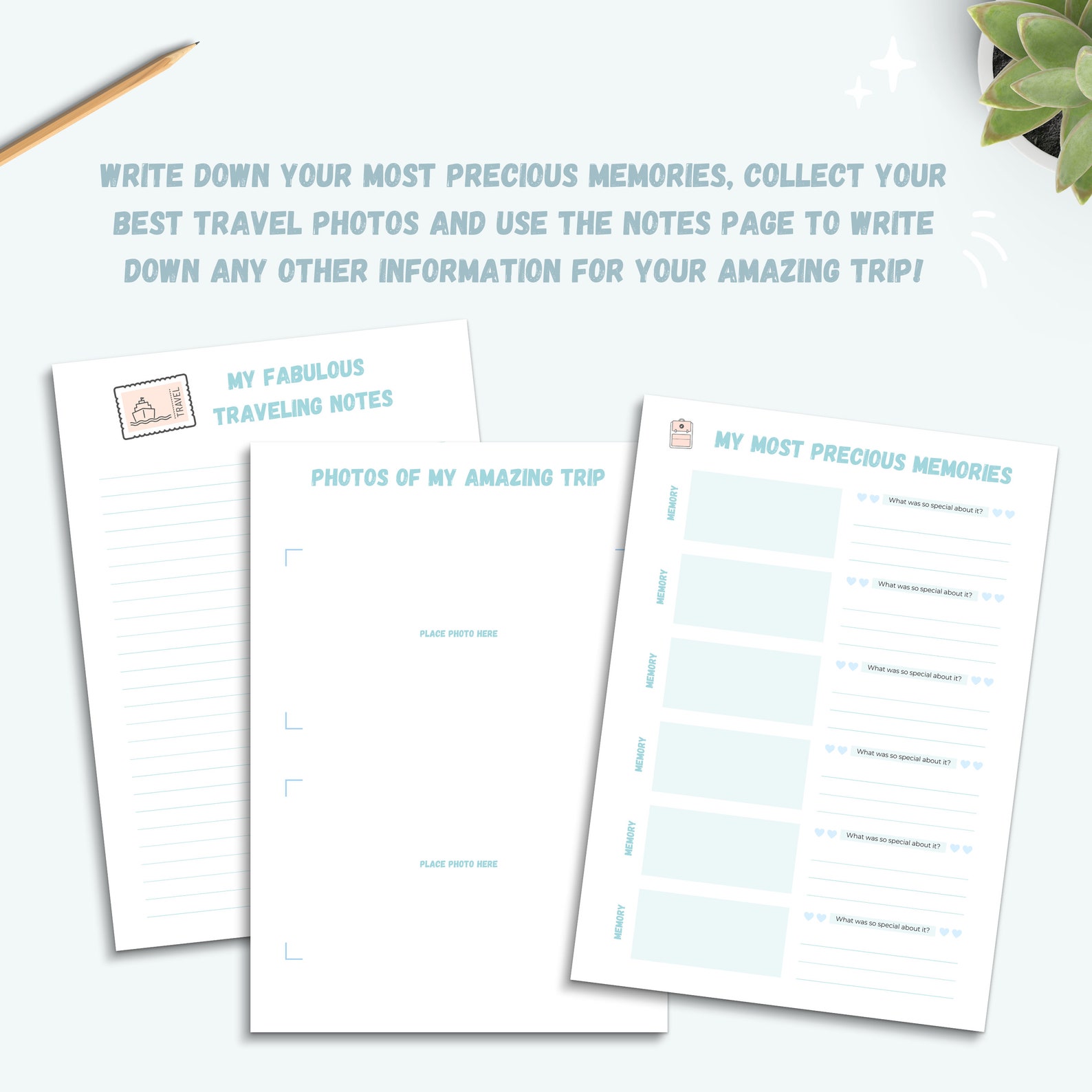 Travel Planner Printable Travel Journal Vacation Planner - Etsy