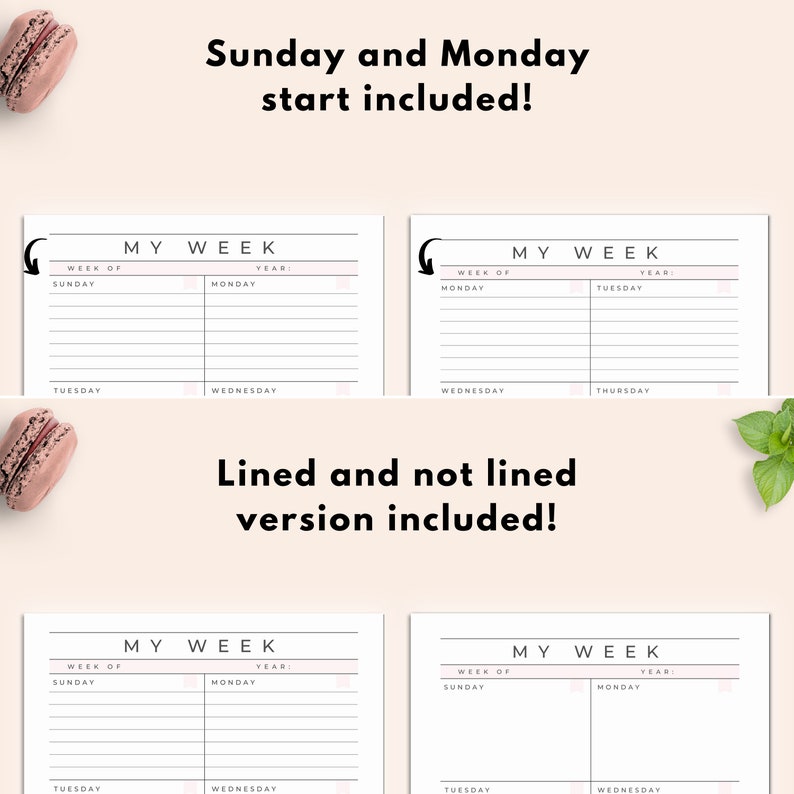 Planner Bundle Printable Daily Weekly Monthly Planner Bundle - Etsy