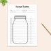 Savings Jar Tracker Printable Savings Challenge Money Saving - Etsy