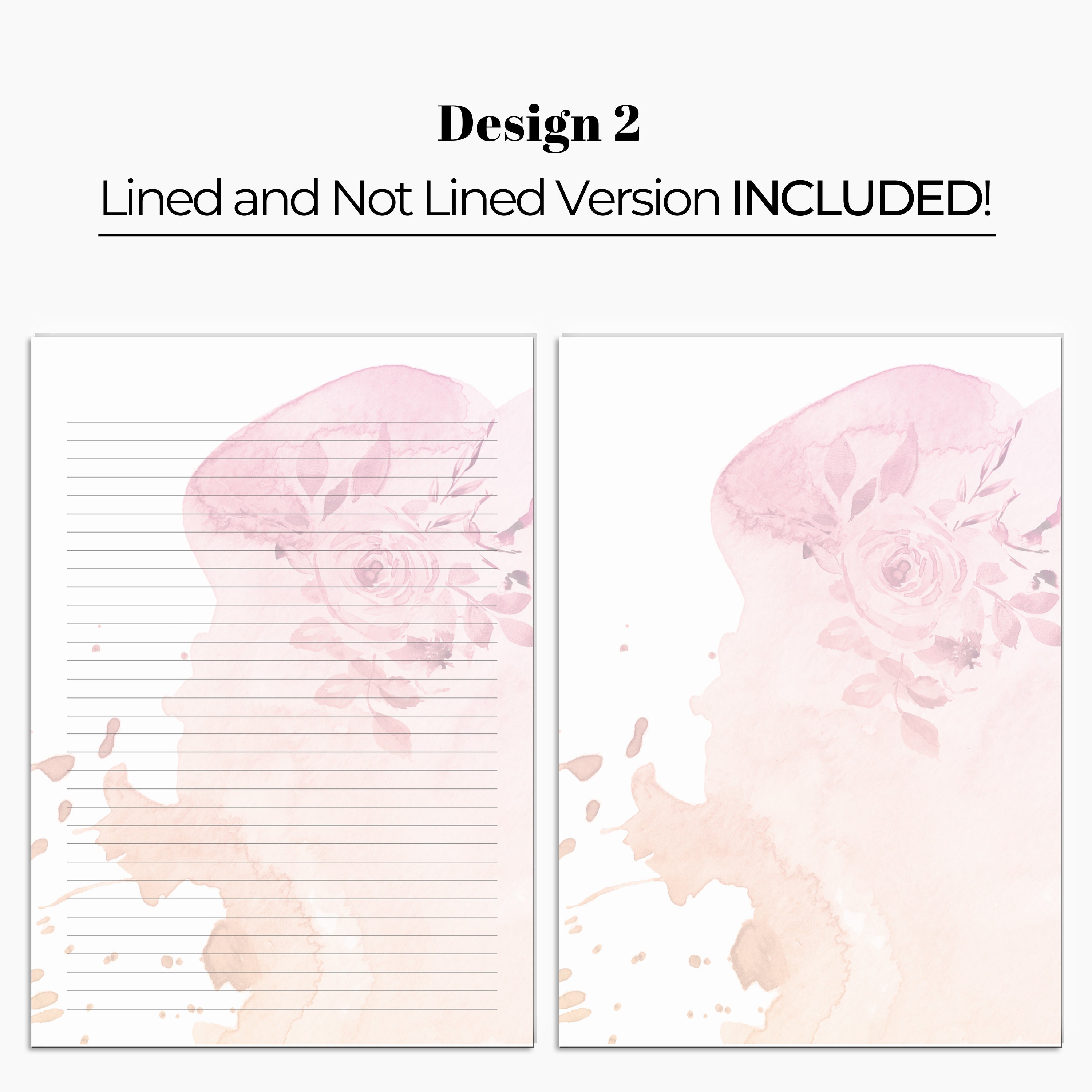 Watercolor Printable Stationary Printable Writing Paper - Etsy